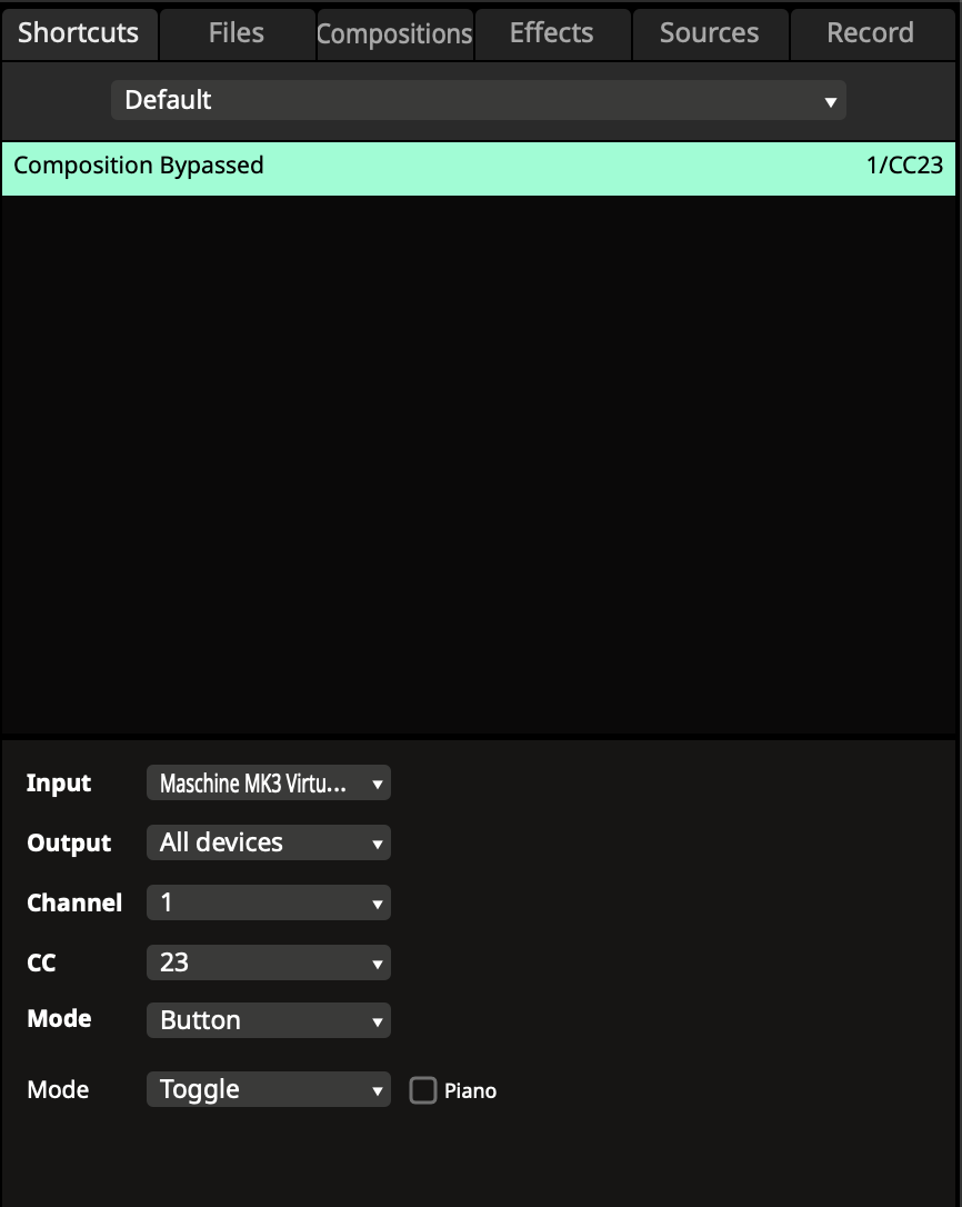 MIDI Shortcuts - Resolume