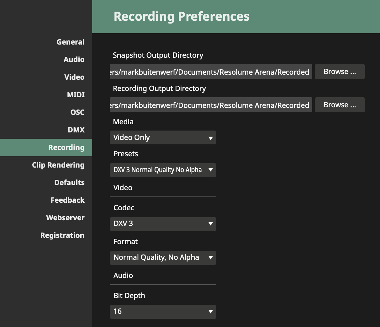 Recording - Resolume