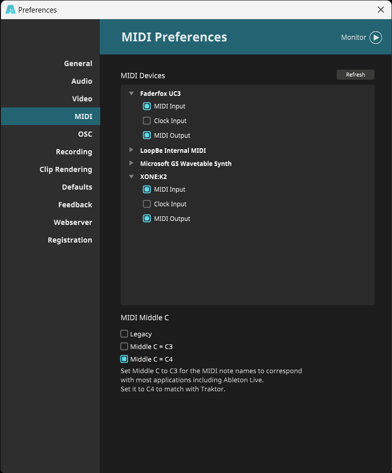 Preferences - Resolume
